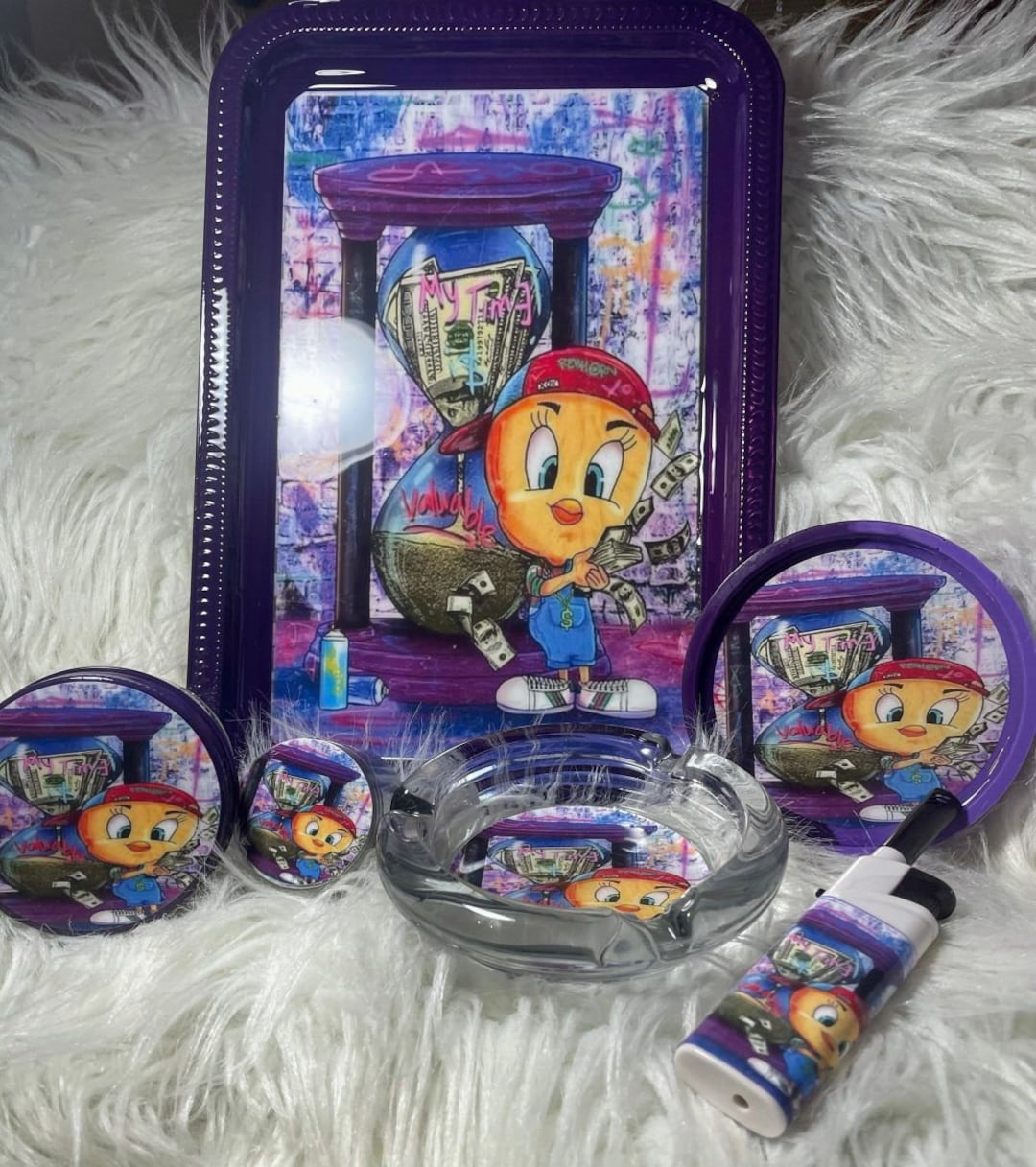 Tweety Bird Rolling Tray Set 6pcs - Etsy