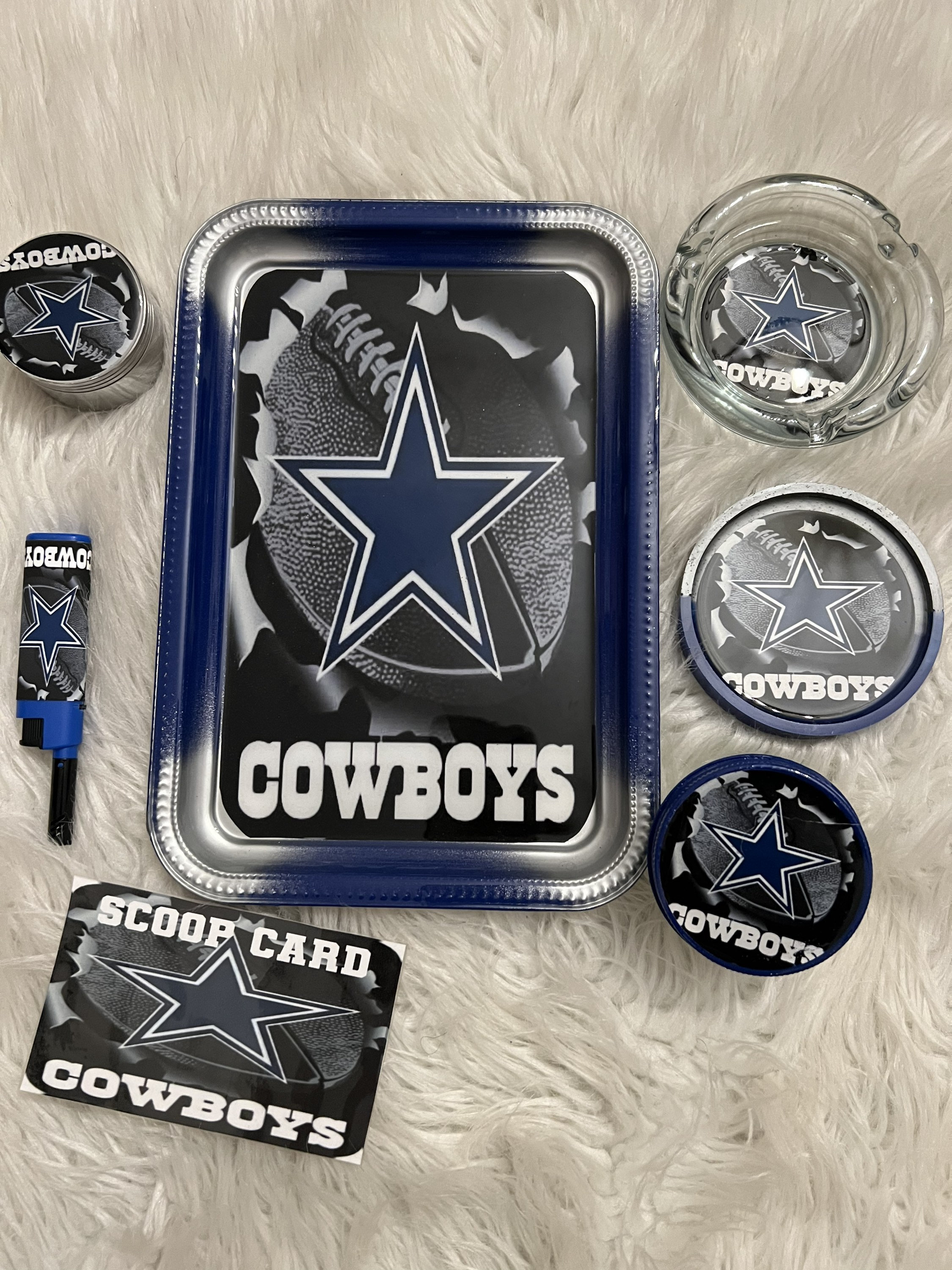 Dallas Cowboys Rolling Tray Set 7 Pcs - Etsy