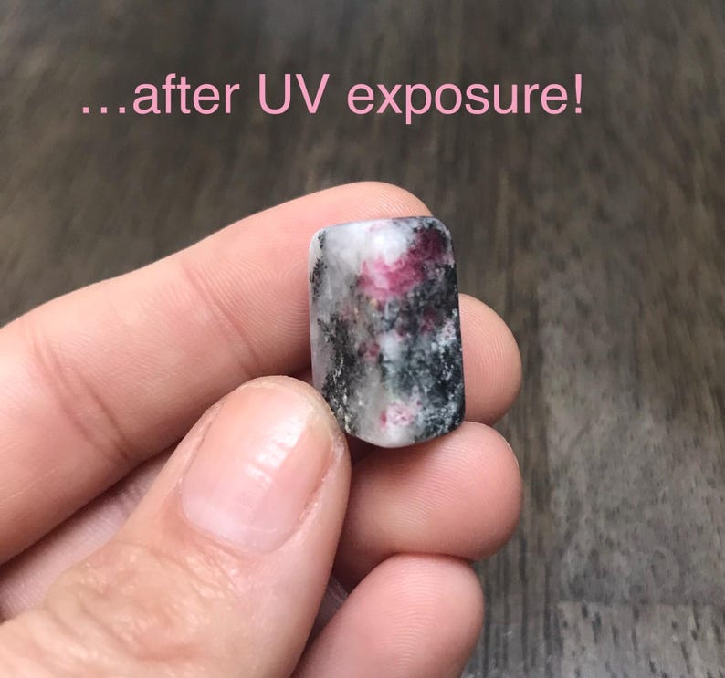Polished Rare Tugtupite Stone, Greenland, 6.7g, Color-changing Mineral ...