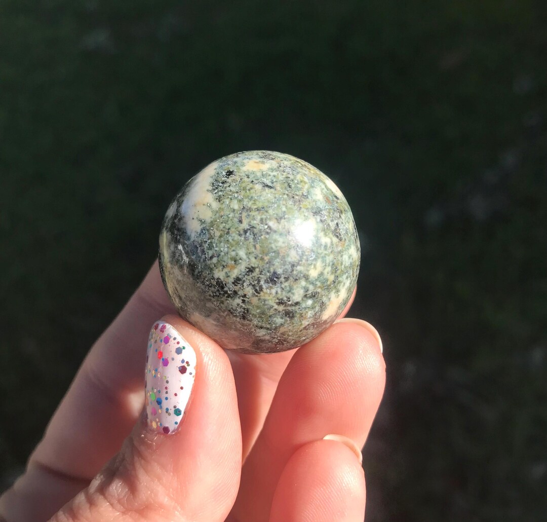 Polished Stonehenge Bluestone Sphere, Wales, 42g, 29mm, Preseli Stone ...