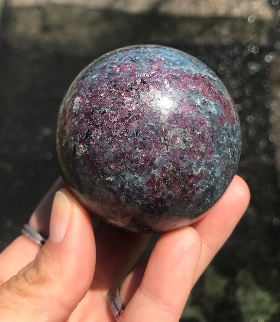 Gorgeous Coloration Ruby Kyanite Sphere India 366g 55mm - Etsy