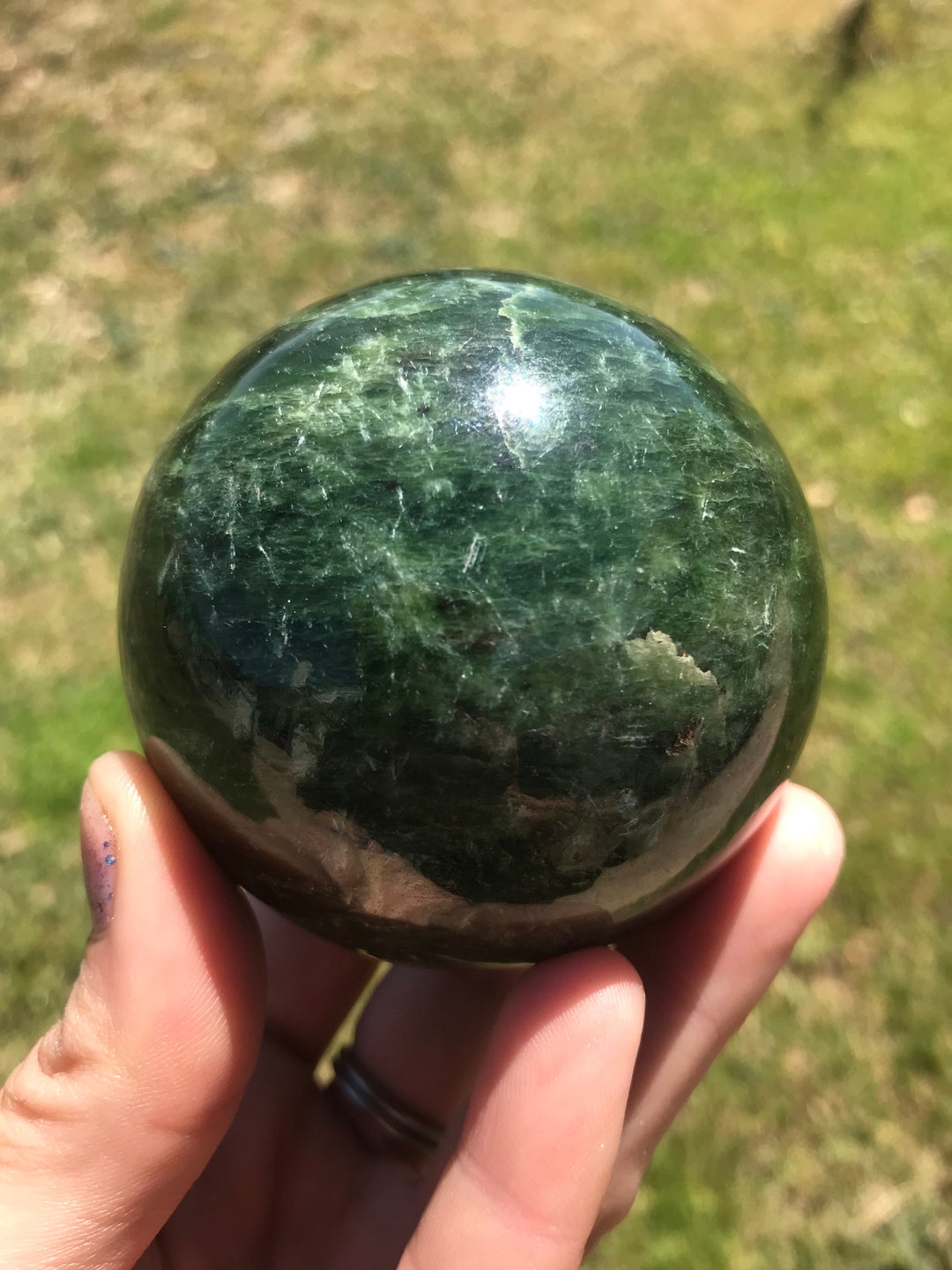 Lovely Green Nephrite Jade Sphere Afghanistan 516g 64mm - Etsy
