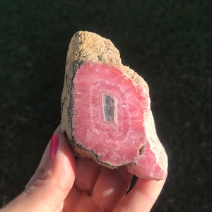 Large Pink Rhodochrosite Stalactite Slab, Argentina, 300g, Chakra ...