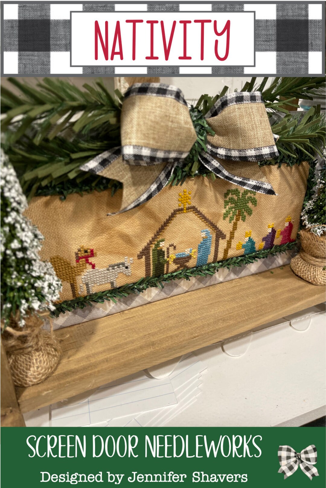 Nativity Paper Format Christmas Santa Cross Stitch Chart by Screen Door Needleworks - Etsy