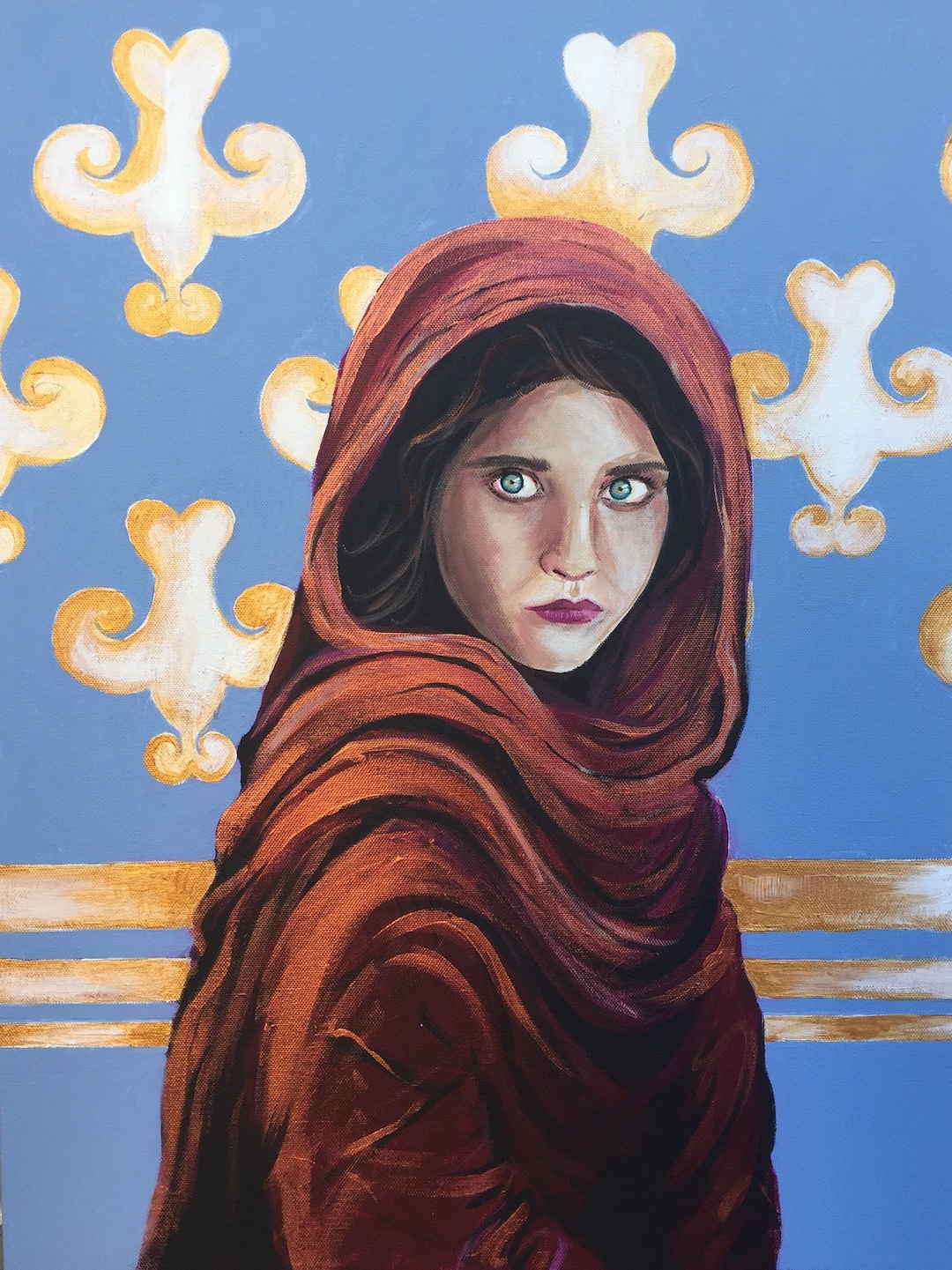 Afghan Girl Painting Acrylic Painting of National Geographics Iconic ...