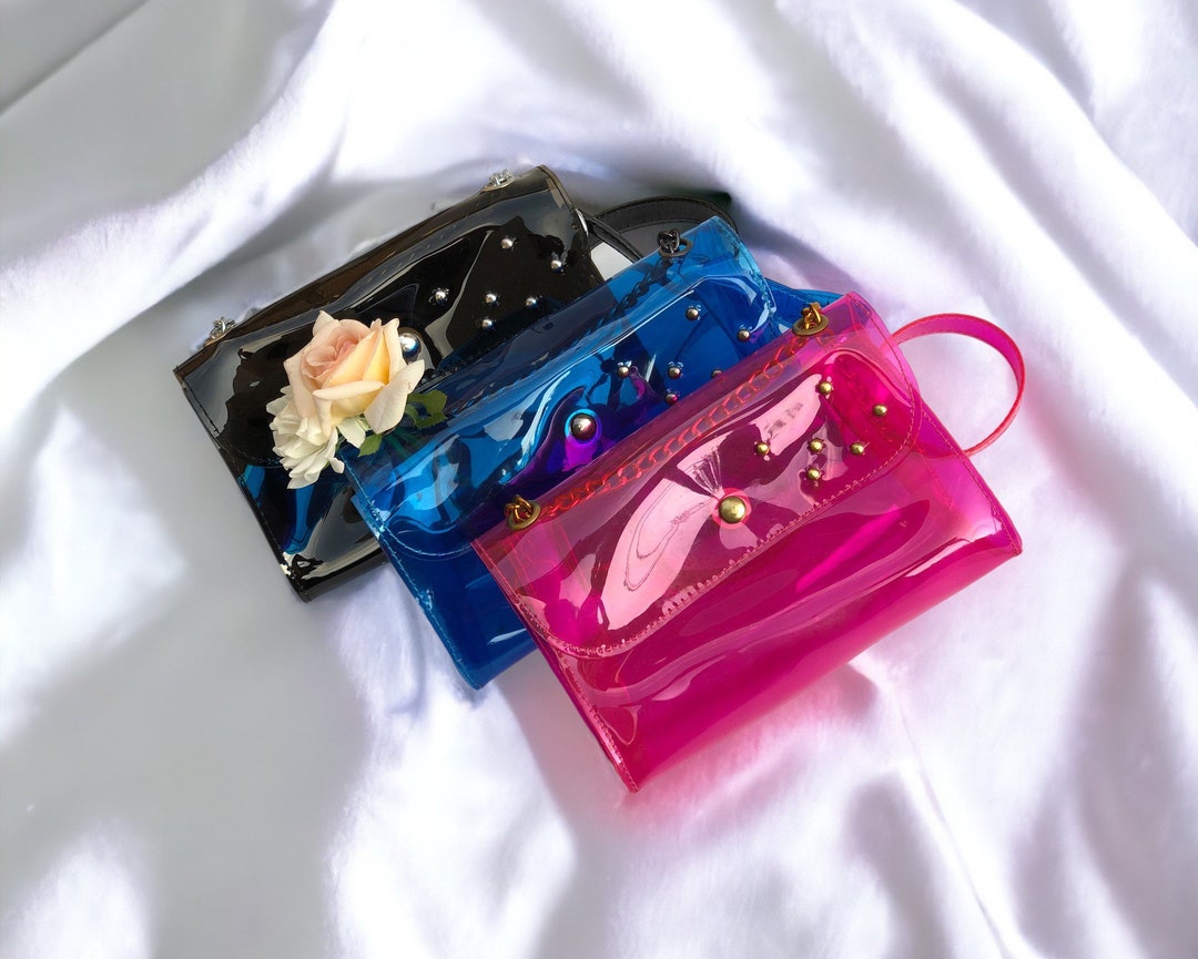 Jelly Shoulder Bag Clear Vinyl Tinted Translucent Bag - Etsy