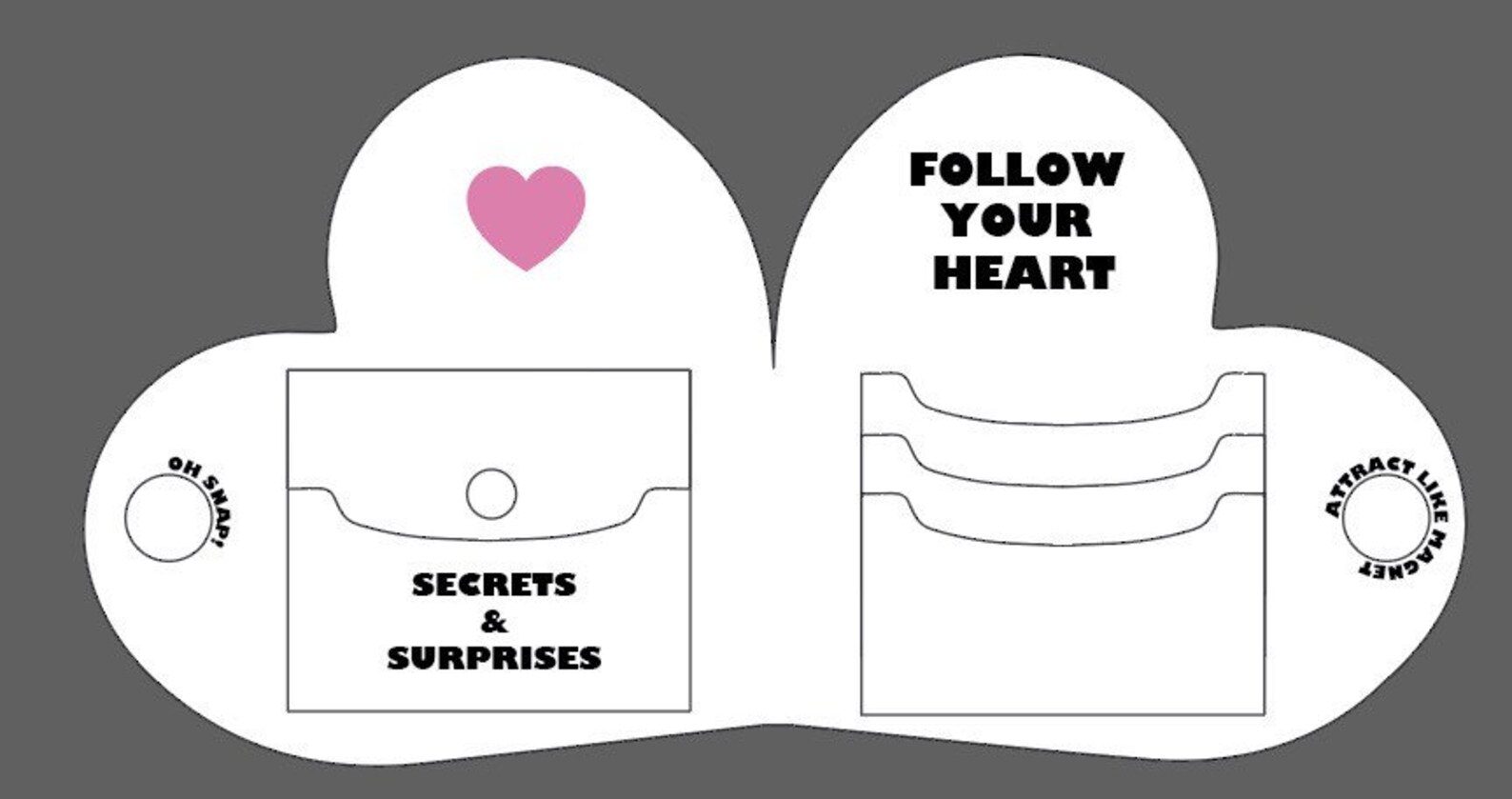 Heart Shape Wallet White Faux Snake Skin With Iridescent - Etsy