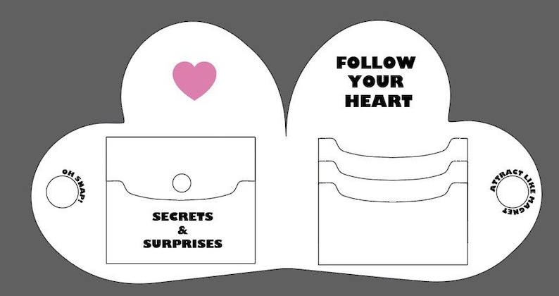 Heart Shape Wallet White Faux Snake Skin With Iridescent - Etsy