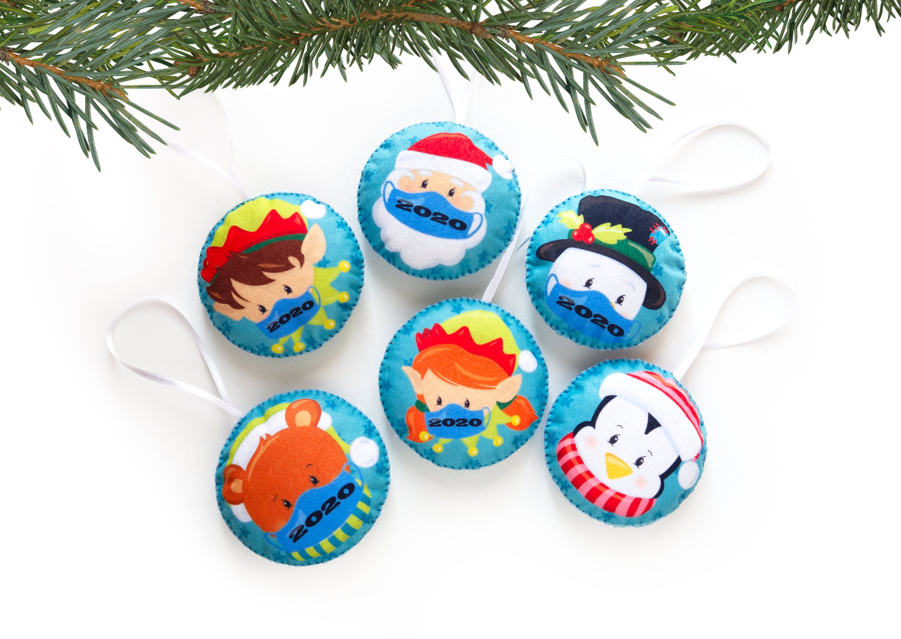 Santa máscara ornamento máscara de muñeco de nieve adorno Elfo | Etsy