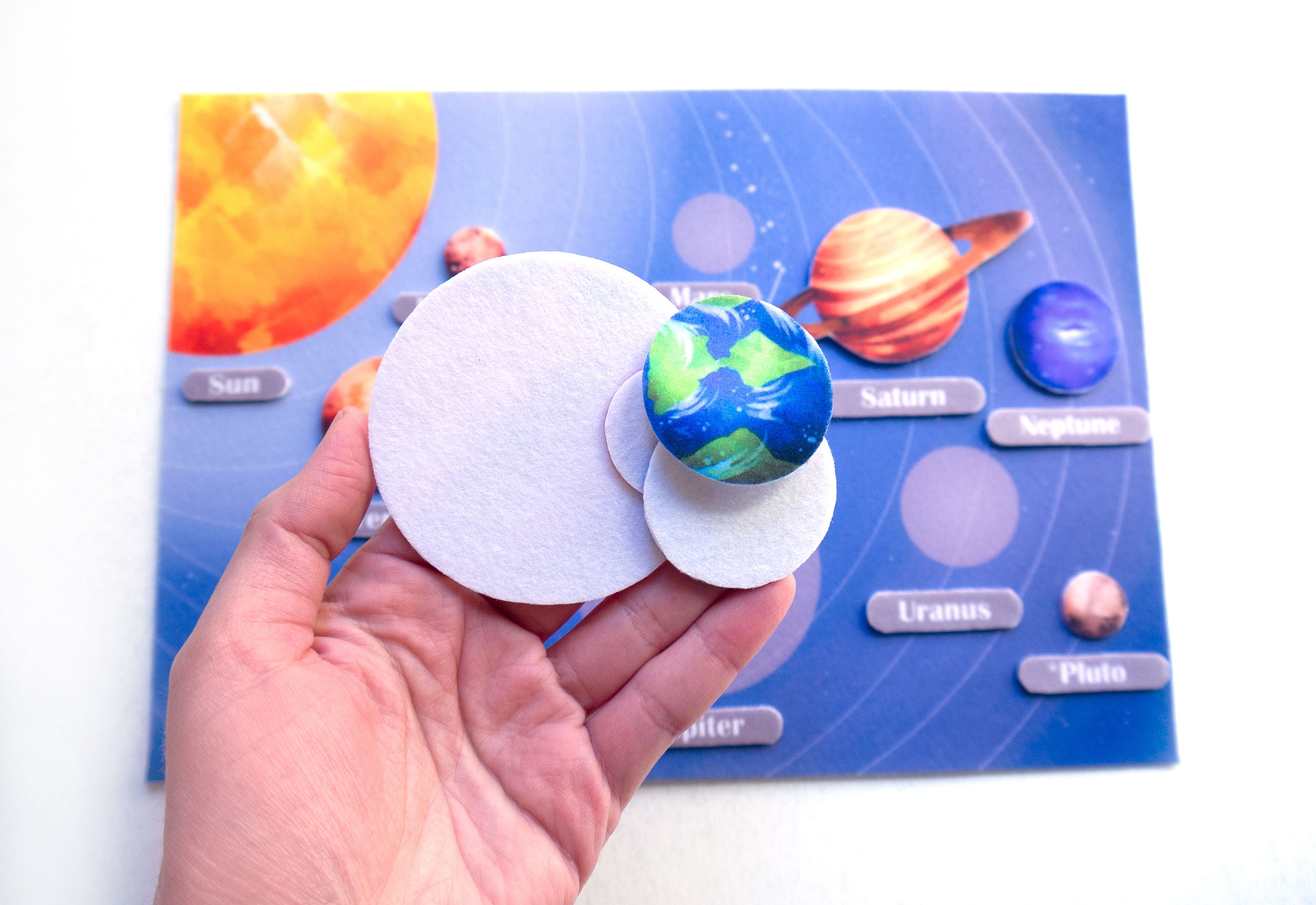 Compact felt solar system felt board Felt planets play set | Etsy Compact felt solar system felt board Felt planets play set | Etsy
