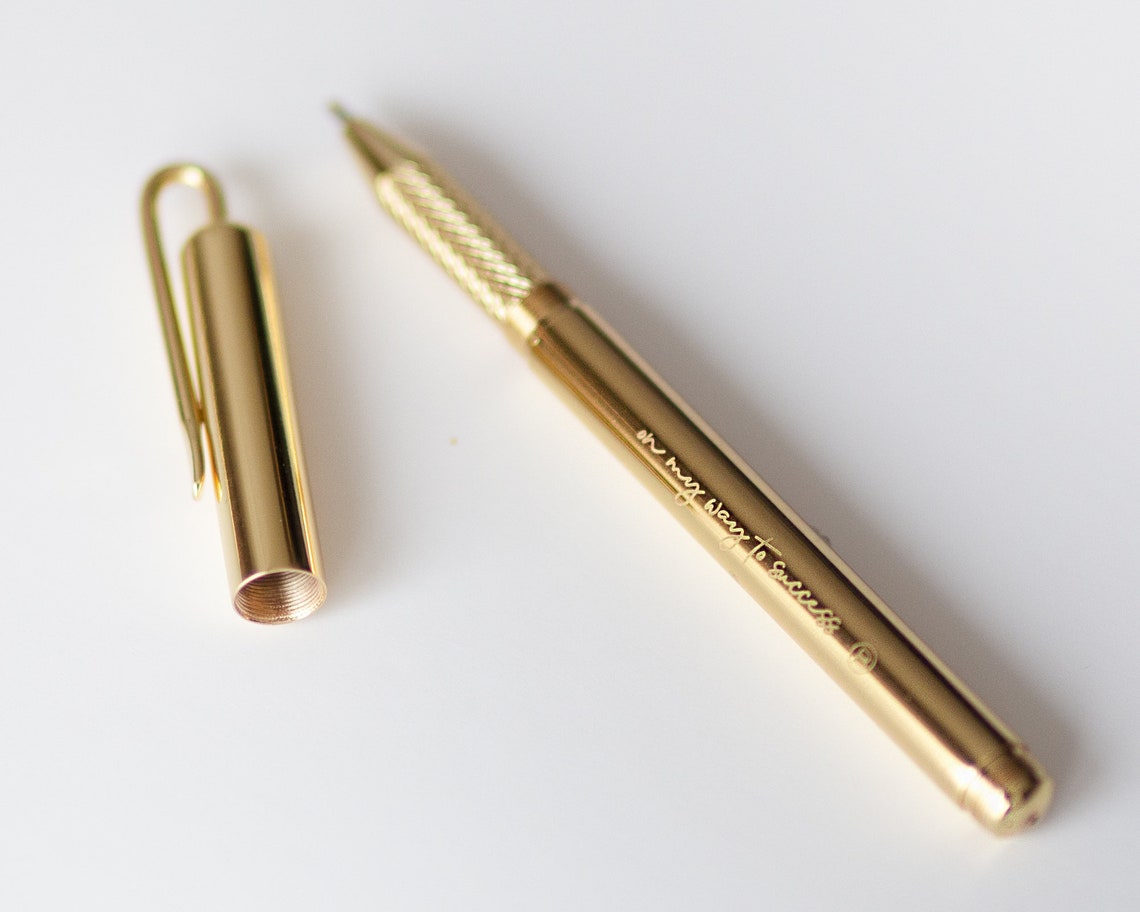 Luxury Golden Pen Metal Brass Pen Gel Pen Black Ink Perfect Gift - Etsy