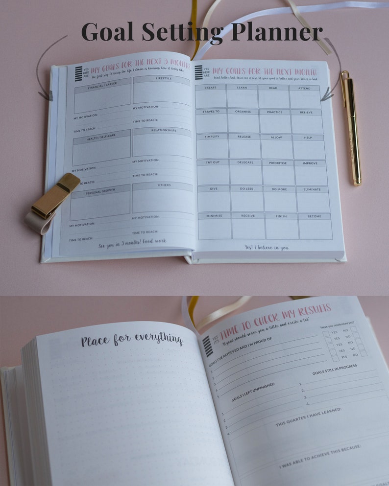 Personalized Undated Daily Planner Goal-setting | Etsy