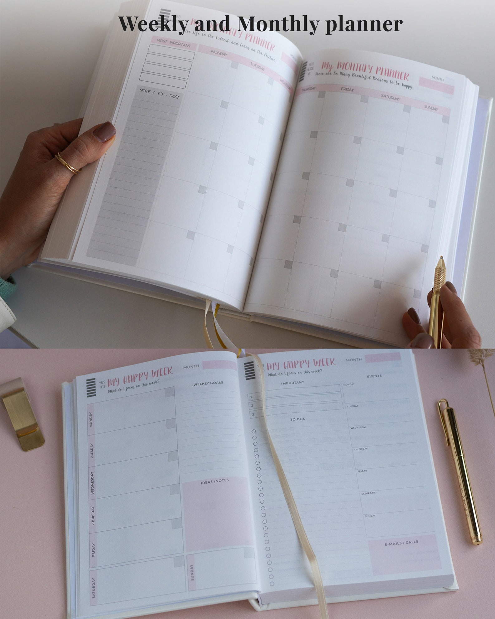 Personalized Undated Daily Planner Goal-setting | Etsy