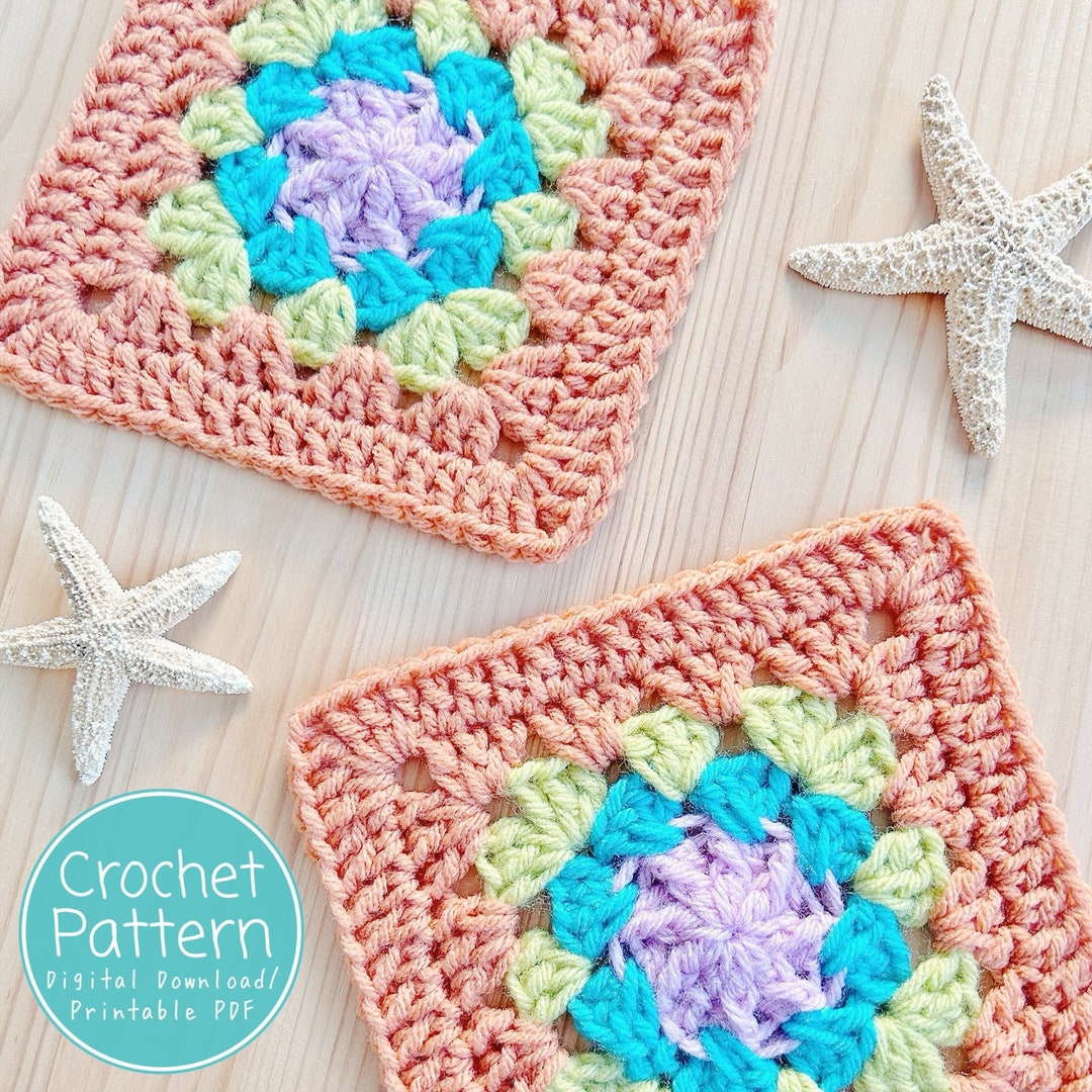 The Sea Star Scallop Granny Square PDF Pattern/digital Download *read ...