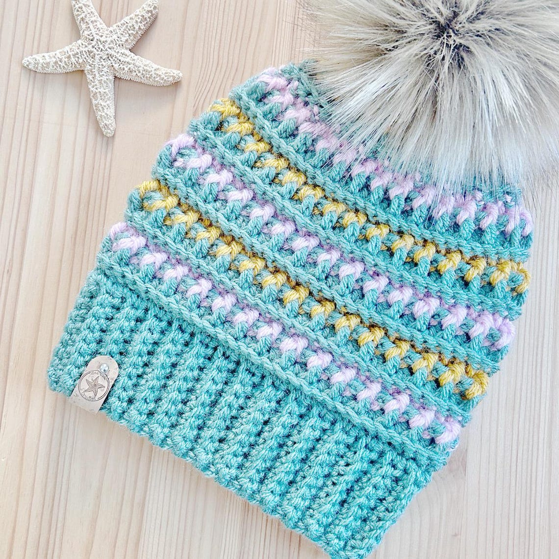 PATTERN BUNDLE #6 Includes 4 Sea Star Beanie Patterns/ Beach Front ...