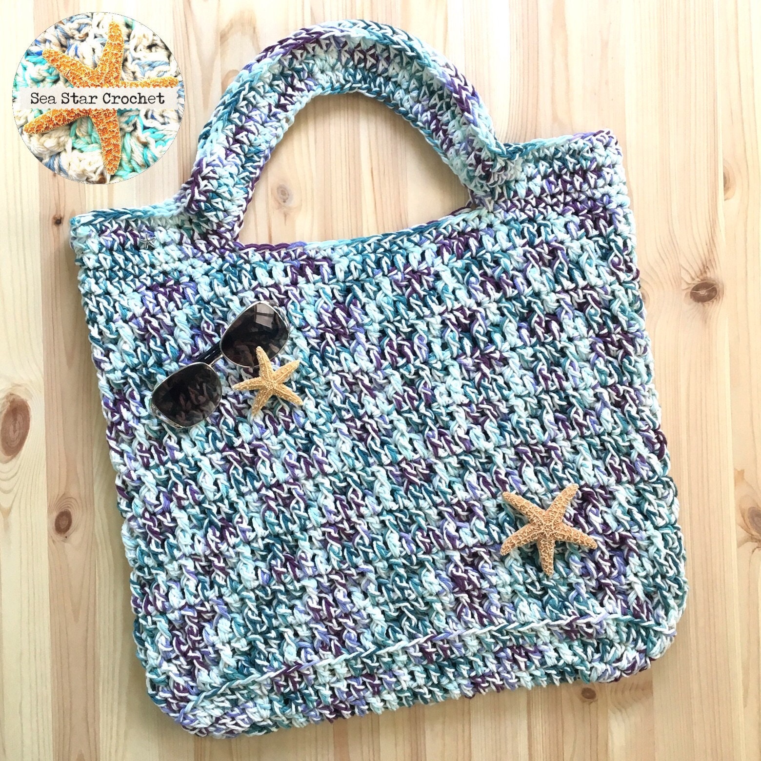 The Sea Star Boardwalk Beach Bag PDF Pattern - Etsy