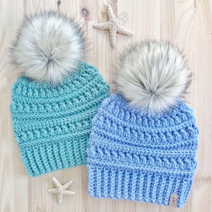 The Sea Star Baffin Beanie PDF Pattern, 4 Sizes & Messy Bun Version ...