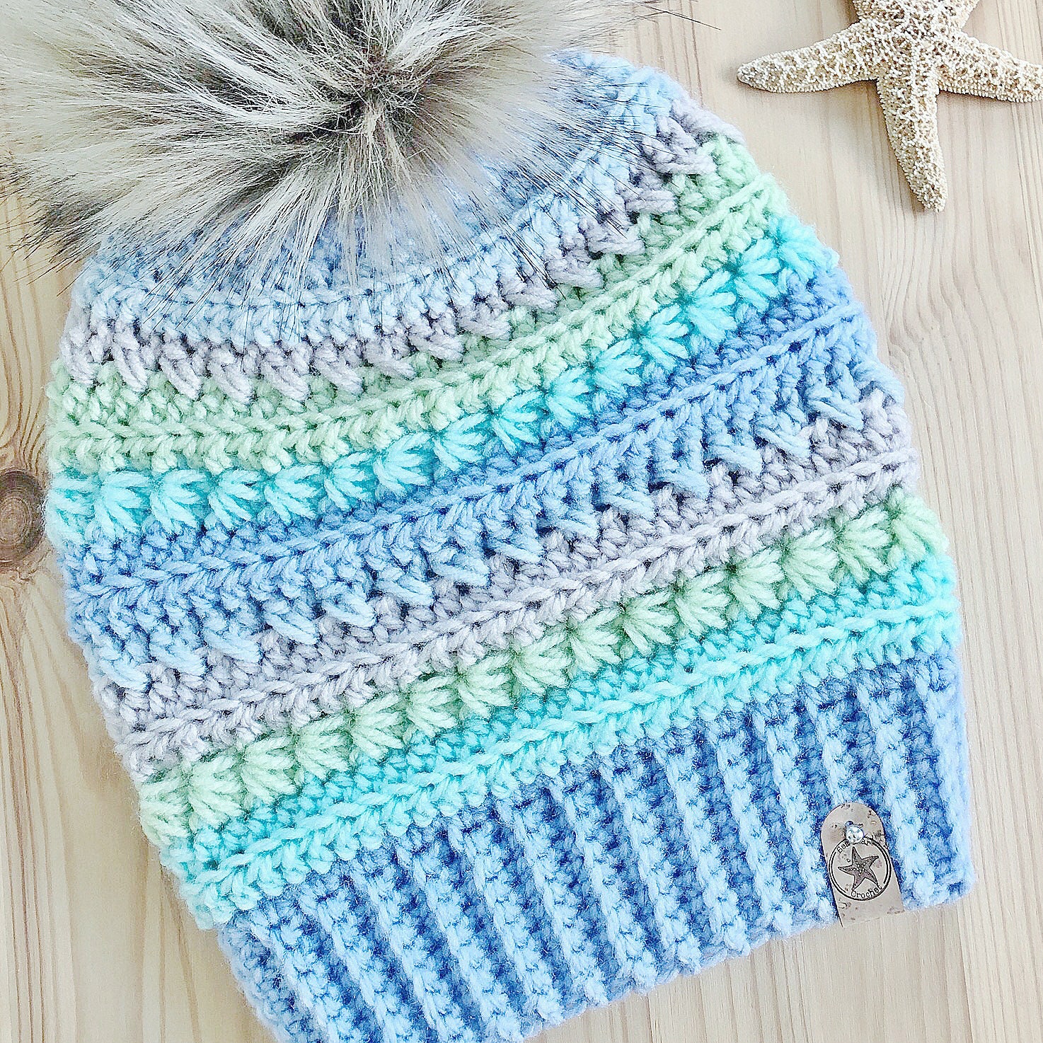 The Sea Star Sunset Beach Beanie PDF Pattern/digital Download 4 Sizes ...