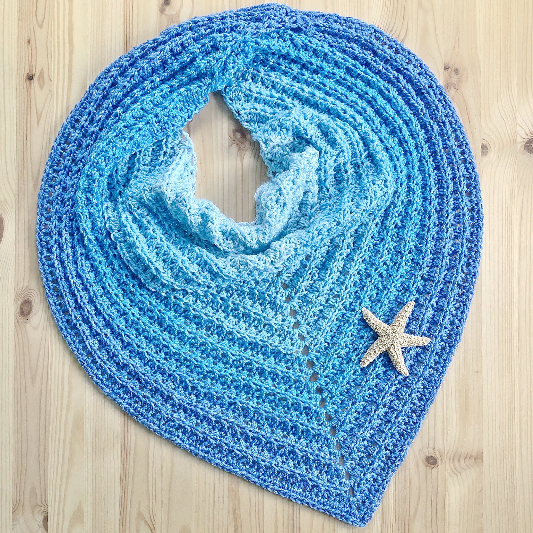 The Sea Star Sienna Shawl PDF Pattern Triangle Shawl/scarf - Etsy