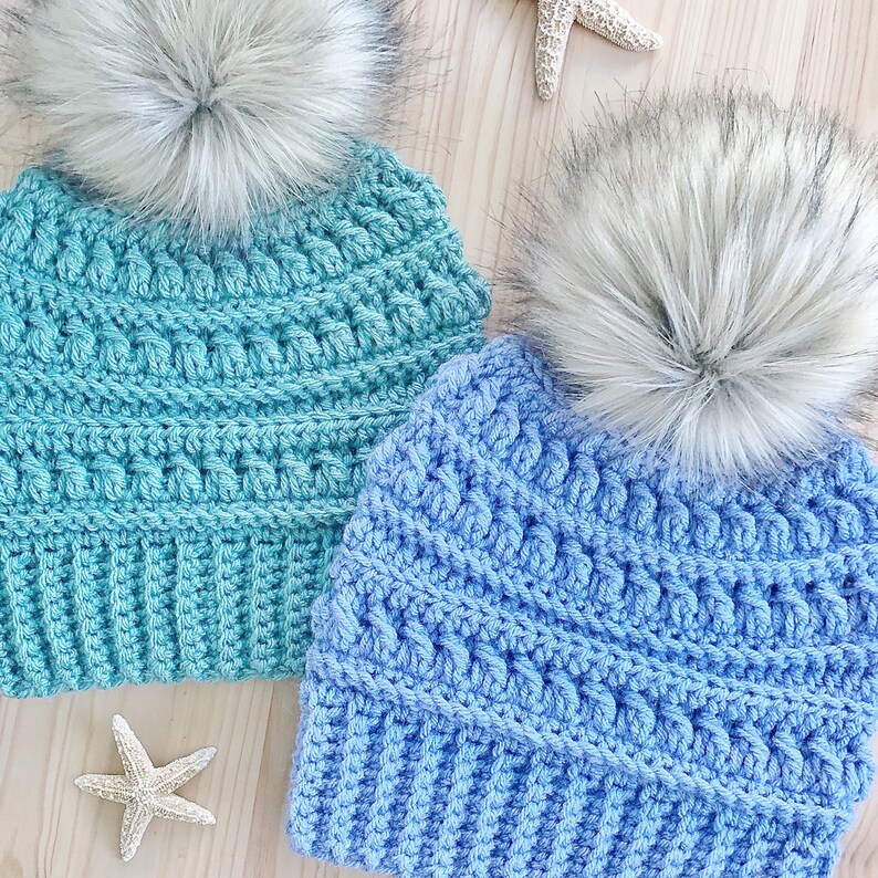 The Sea Star Baffin Beanie PDF Pattern, 4 Sizes & Messy Bun Version ...