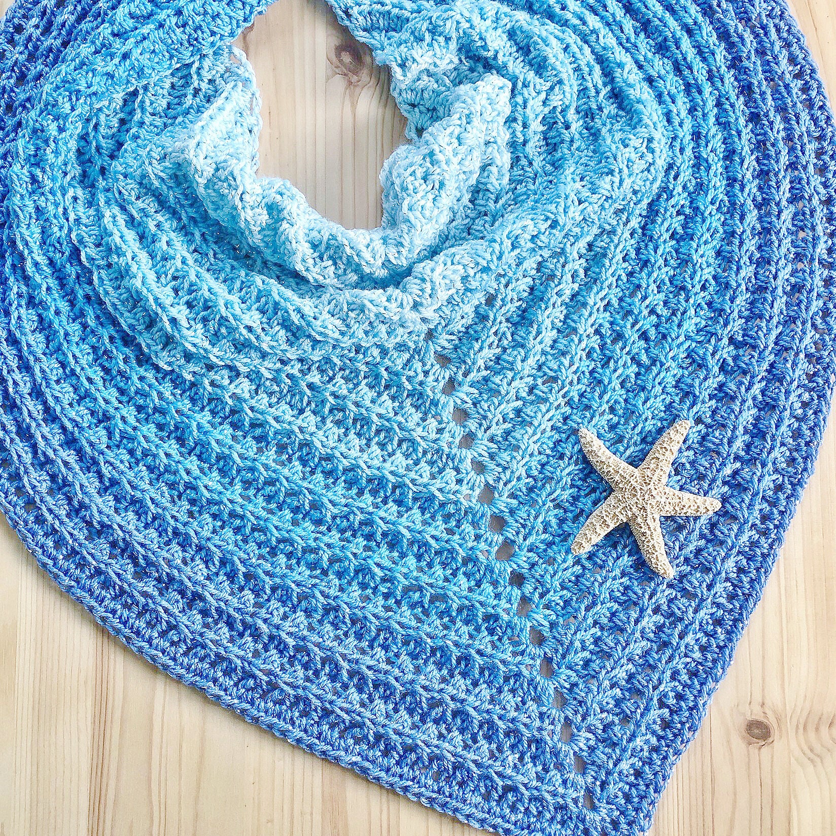 The Sea Star Sienna Shawl PDF Pattern Triangle Shawl/scarf - Etsy