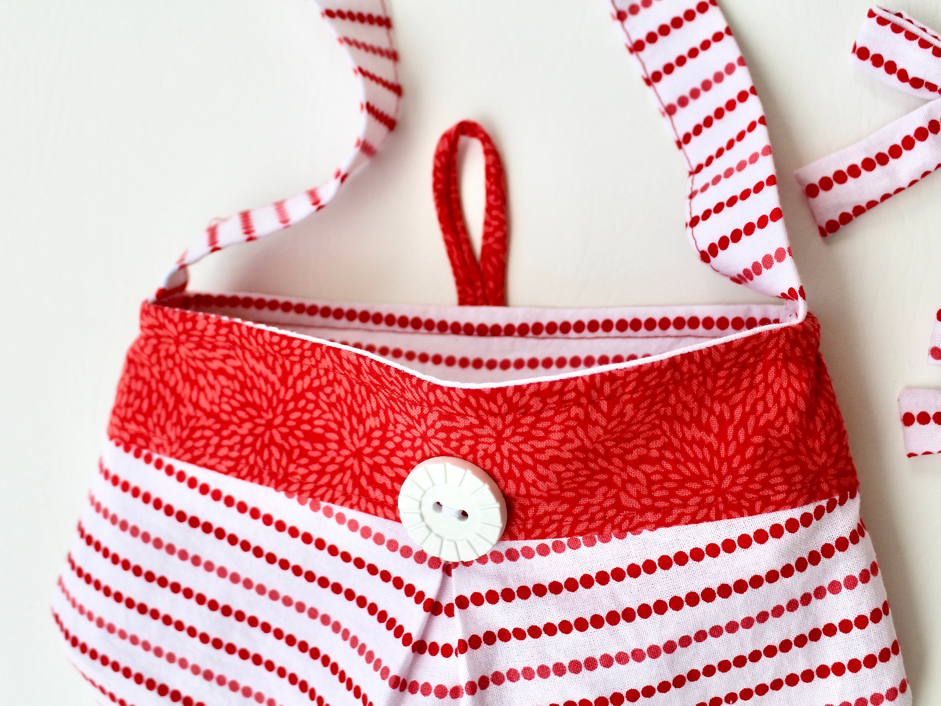 Child's Red Mini Cloth Purse, Pleated Reversible Shoulder Bag or Hair ...