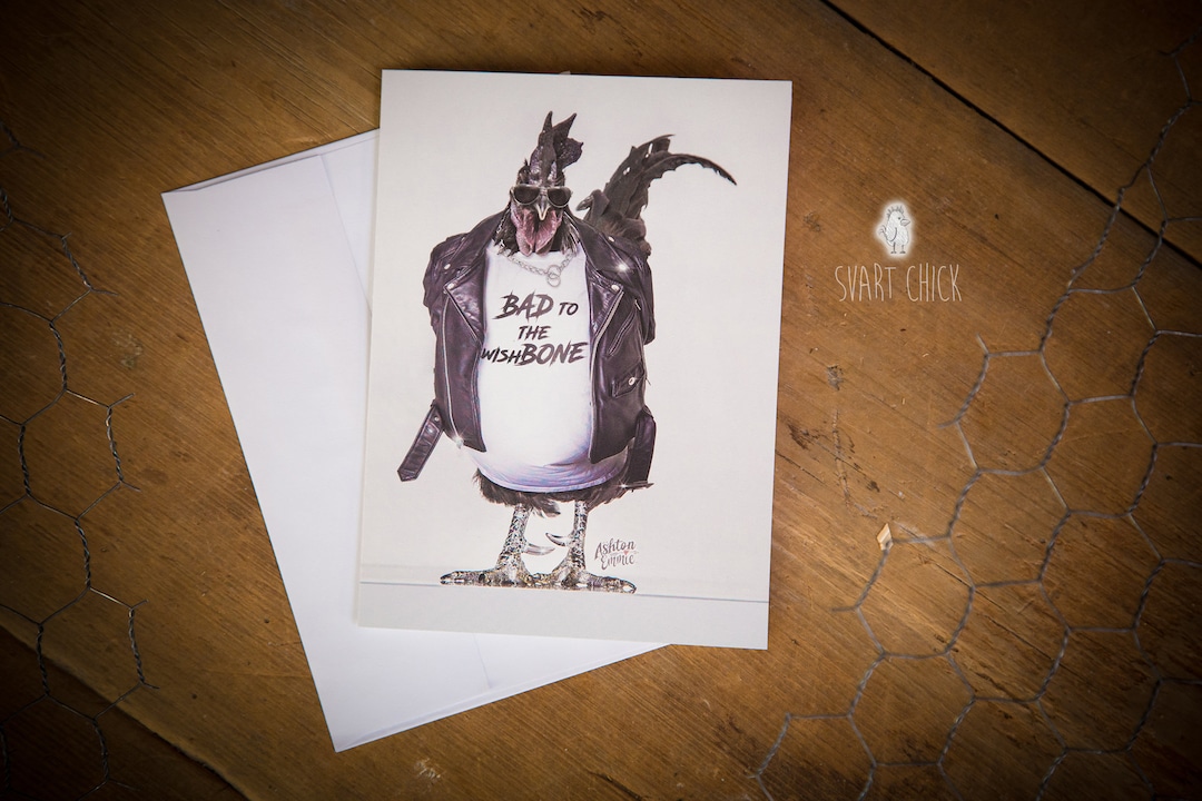 Bad to the Wishbone Card - Etsy
