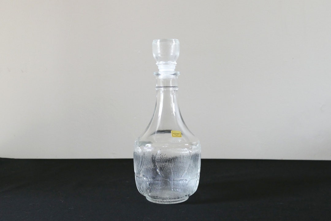 Vintage Glass Sweetener Carafe Cut From 80's Luminarc Plant Motifs ...