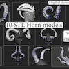 STL Demon Horns for BJD Dolls Ver002 for 3D Printing - Etsy