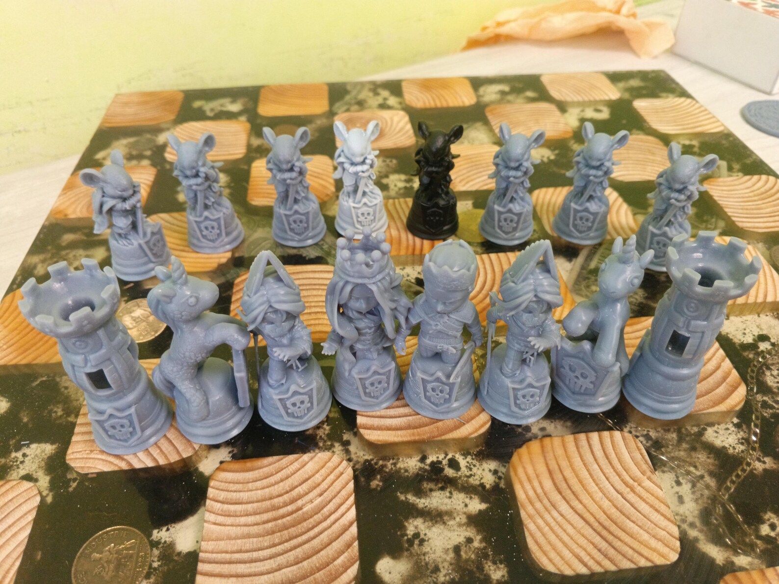 STL Set Chess Anime Chibi Figures Board Game Model for 3D Printing - Etsy