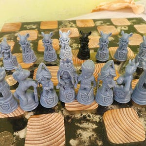STL Set Chess Anime Chibi Figures Board Game Model for 3D Printing - Etsy