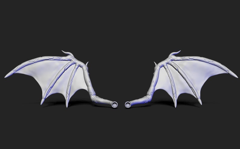 STL File of Wings for BJD Doll Demon-succubus Accessories and Parts for ...