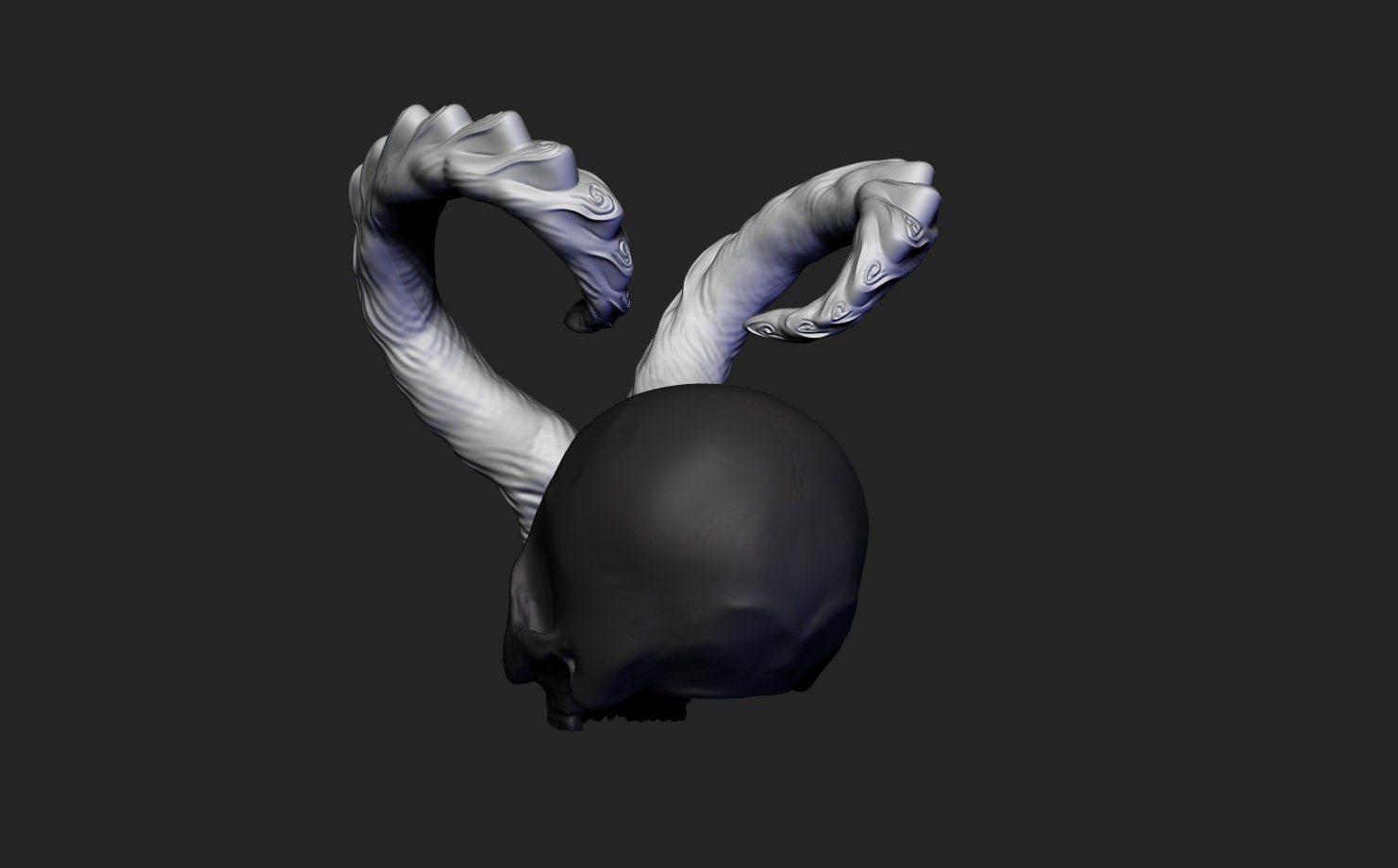 STL Model of Goat Horns, Demon Version 005 for 3D Printing - Etsy