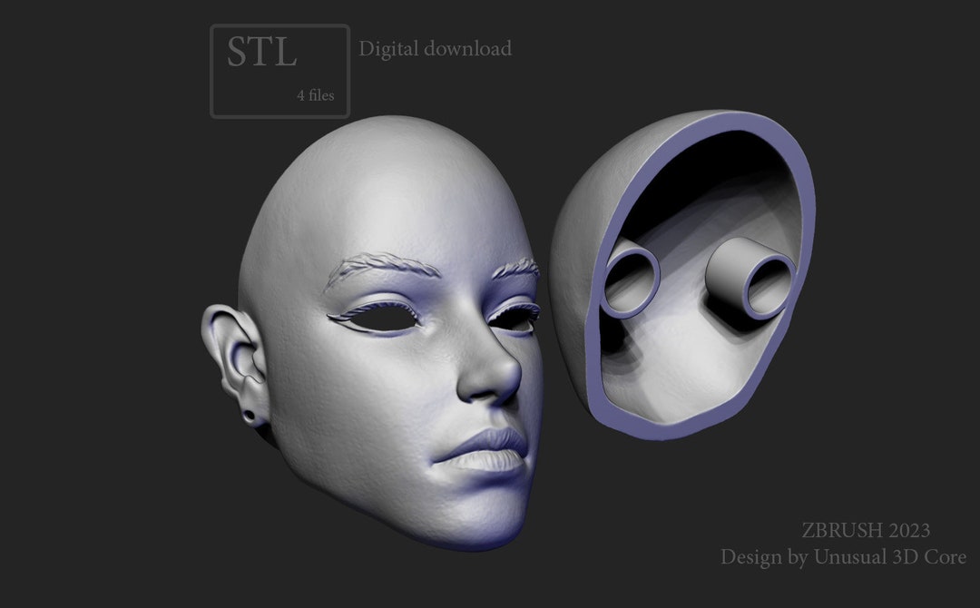 STL File Standard Head Model BJD Doll Super Detailed Normal Version for ...