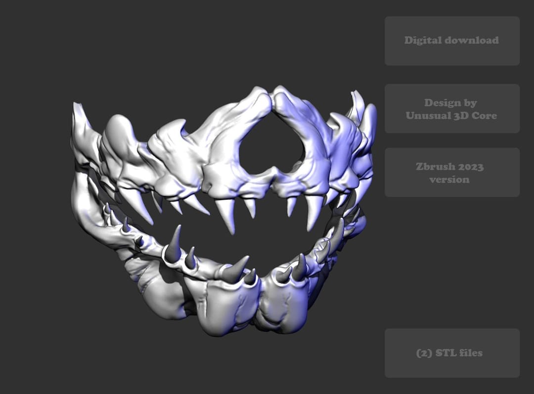 3D Model of an Animal Skull on the Head. STL File - Etsy
