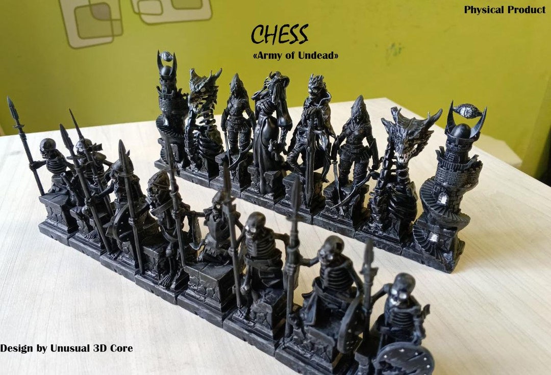 CHESS Army of Undead Set Printed Unique Game Pieces - Etsy
