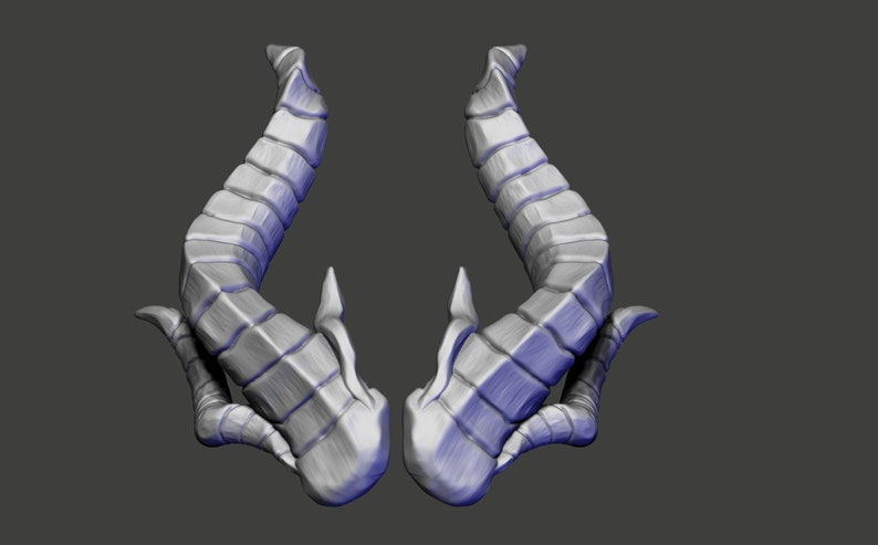 STL Demon Horns for BJD Dolls Ver002 for 3D Printing - Etsy