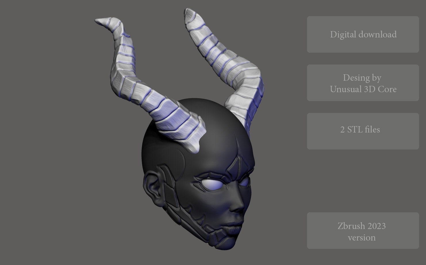 STL Model Demon Horns for BJD Dolls Ver003 for 3D Printing - Etsy