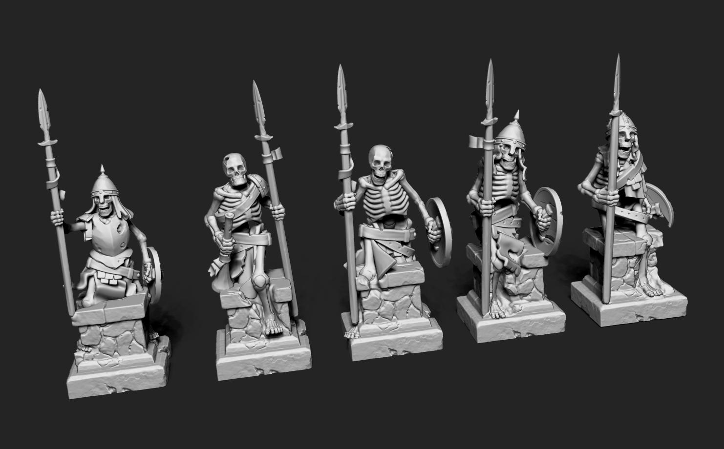 STL Chess Army of Undead Unique 13 Gaming Figures for 3D Printing - Etsy
