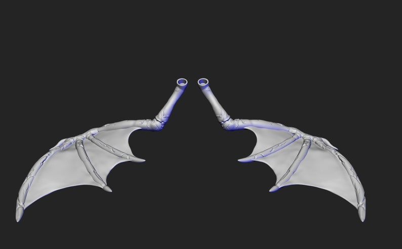 STL File of Wings for BJD Doll Demon-succubus Accessories and Parts for ...