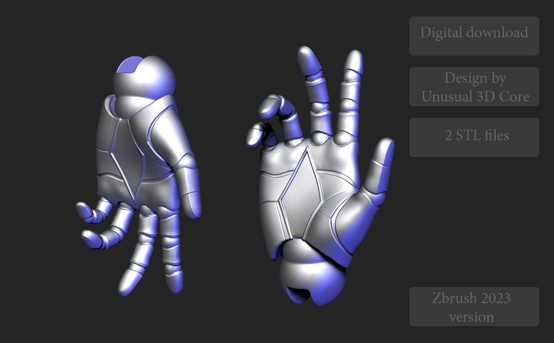 STL Model of a Cyborg Robot Arm, High Detail for 3D Printing - Etsy