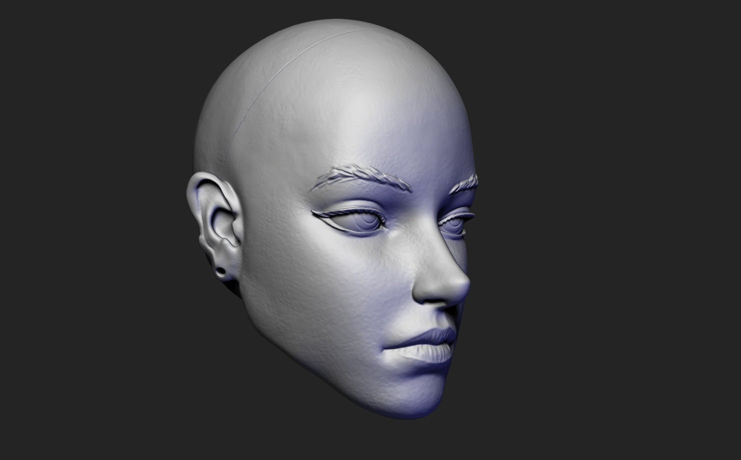 STL File Standard Head Model BJD Doll Super Detailed Normal Version for ...