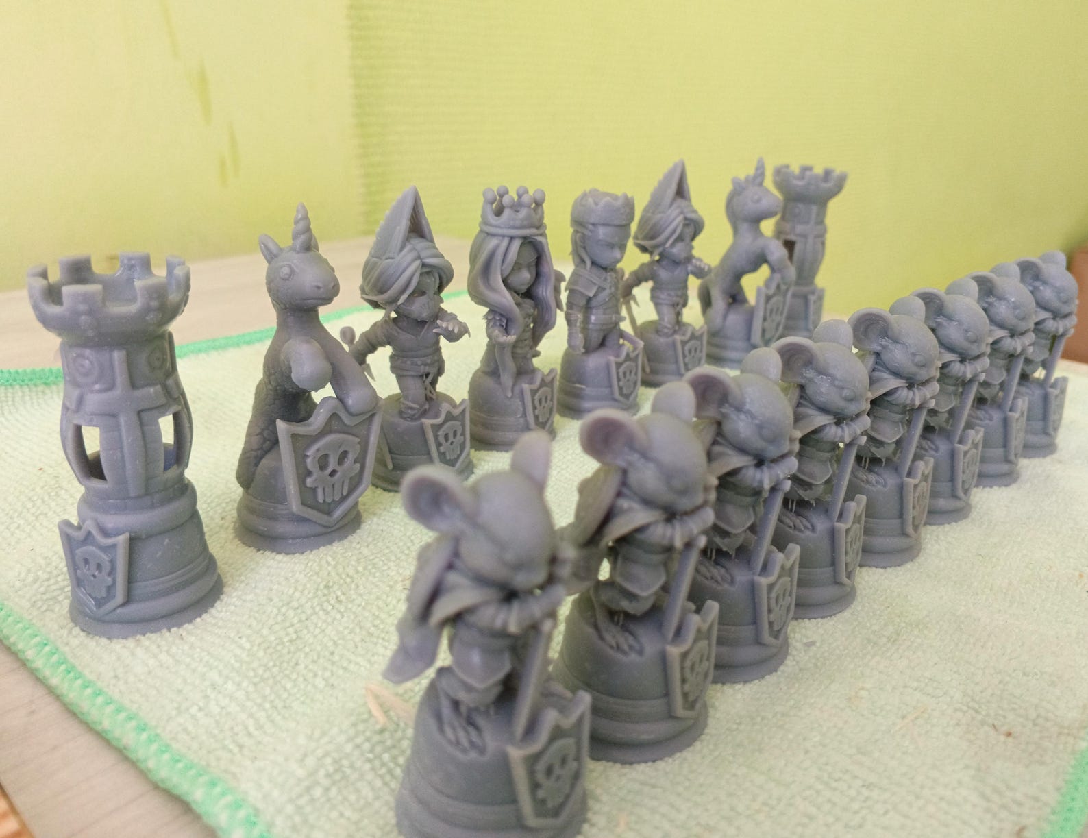 STL Set Chess Anime Chibi Figures Board Game Model for 3D Printing - Etsy