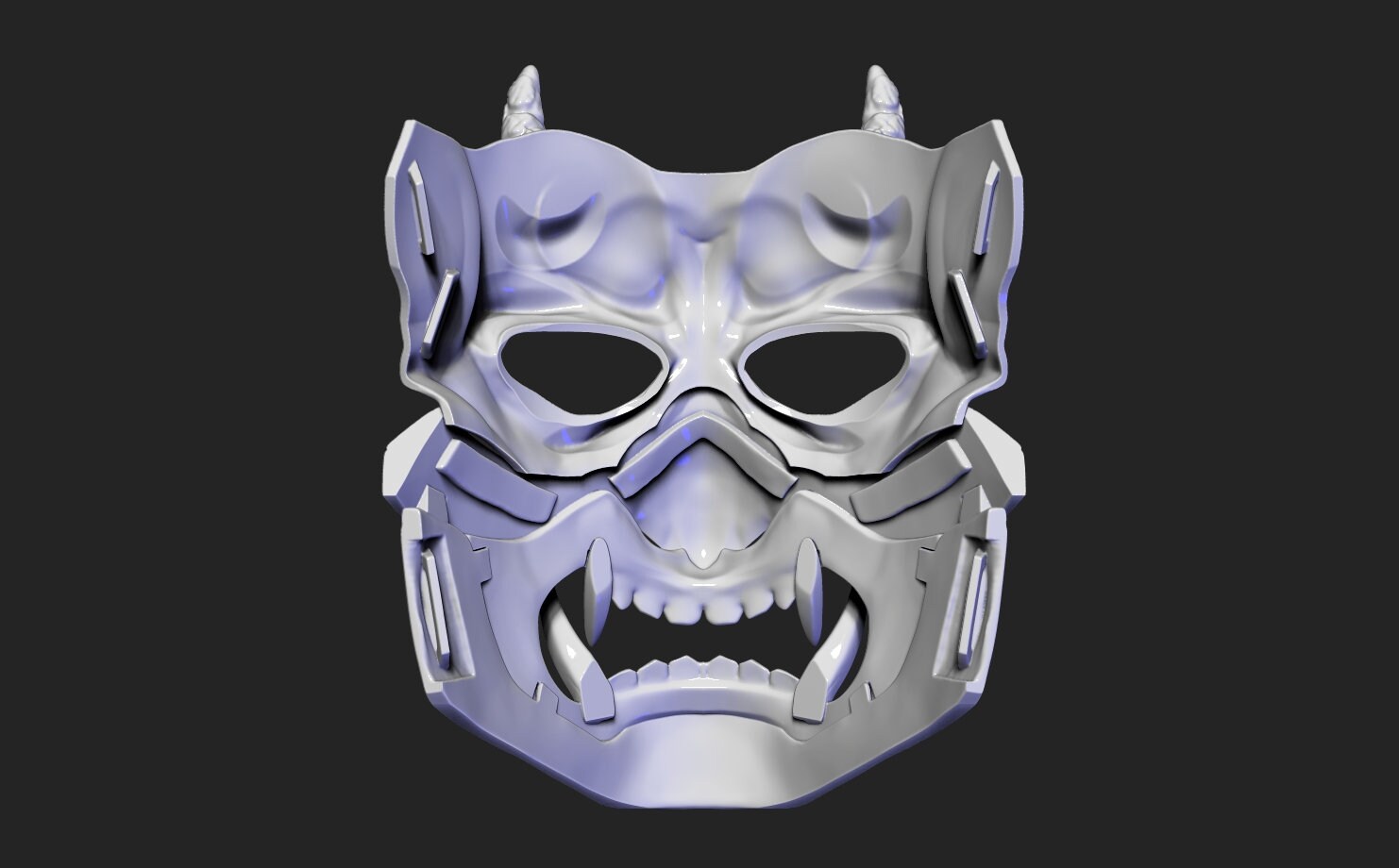 STL 3D Model Japanese Samurai Mask Skull Head Accessory - Etsy