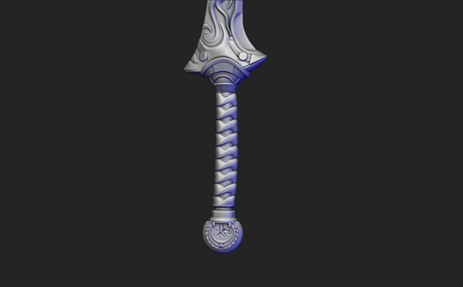 STL Samurai Long Sword Blade 3D Model Weapon for Printing Photopolymer ...