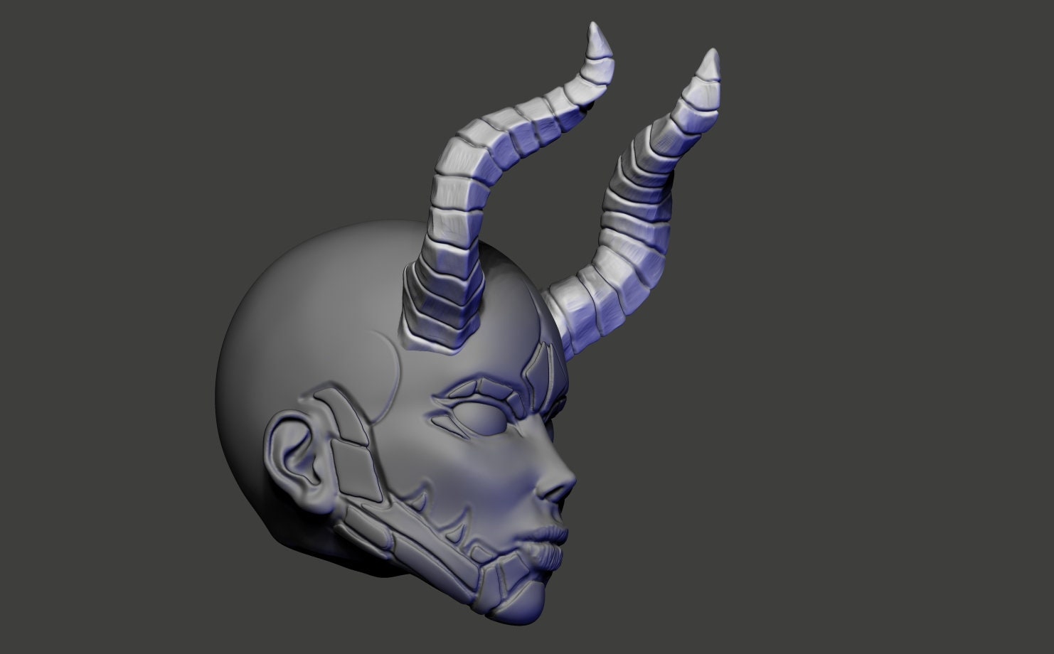 STL Model Demon Horns for BJD Dolls Ver003 for 3D Printing - Etsy