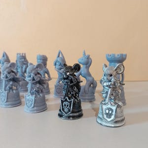 Complete Anime Chibi Style Resin Chess Set Handmade - Etsy