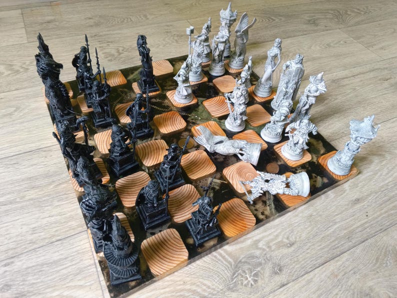 STL Chess Full Set 26 Unique Games Figures Undead and Legion for 3D ...