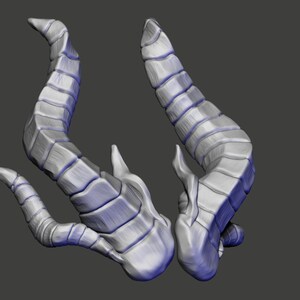 STL Demon Horns for BJD Dolls Ver002 for 3D Printing - Etsy
