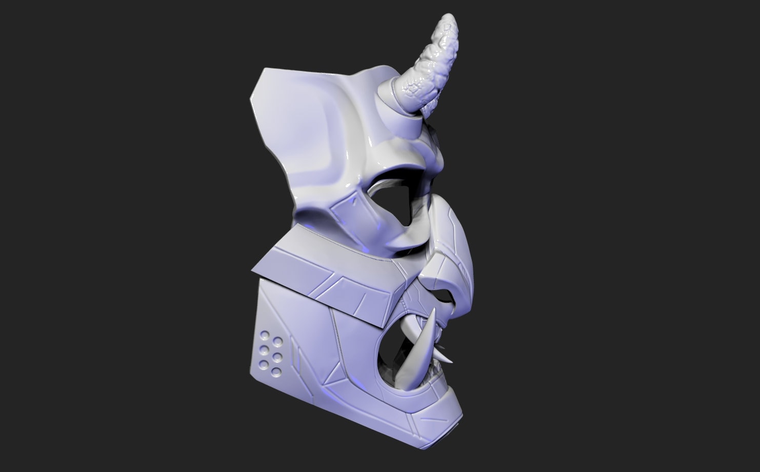 STL 3D Model Japanese Samurai Mask Skull Head Accessory - Etsy